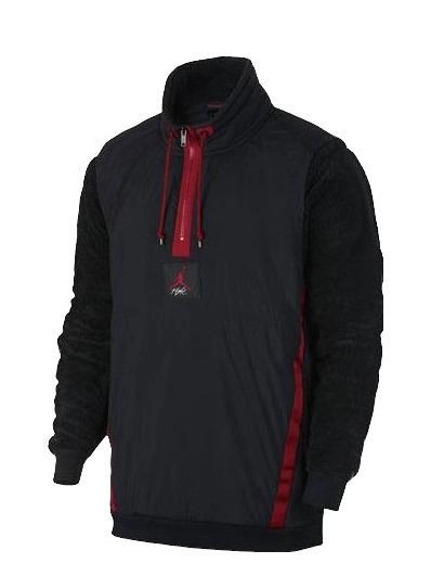 JORDAN Air Sports Pullover Fleece Lined Jacket - Black