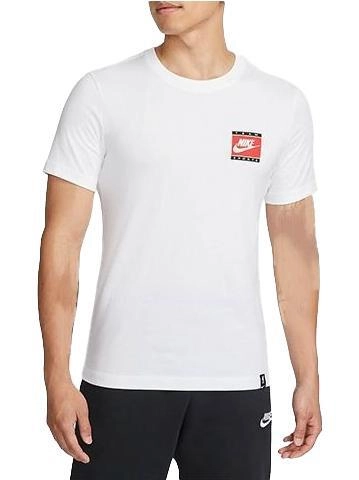 Nike Printing Logo Solid Color Round Neck Short Sleeve White - Multi-color