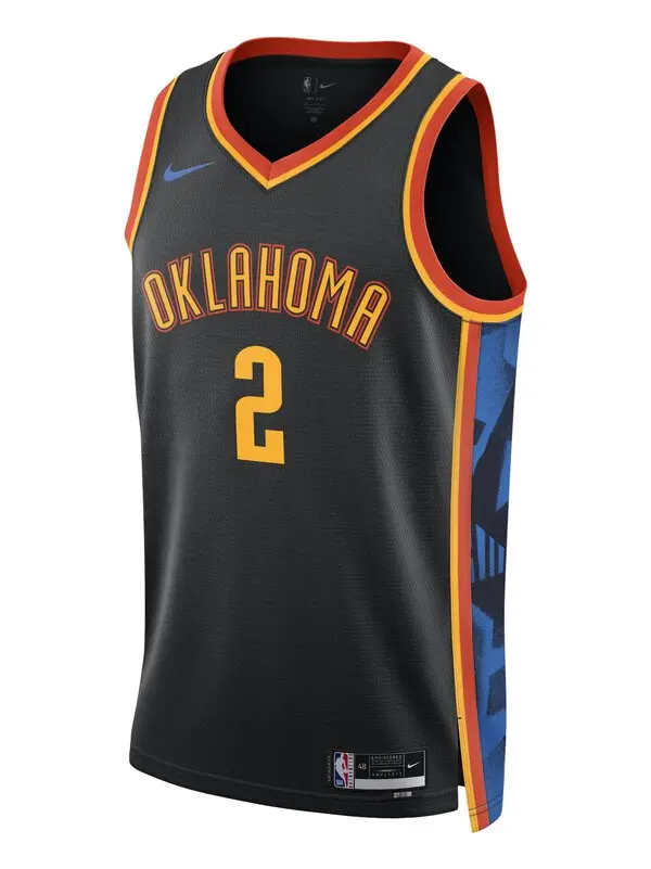 Nike Nba Shai Gilgeous-alexander Oklahoma City Thunder 2024/25 City Edition Jersey #2 - Black
