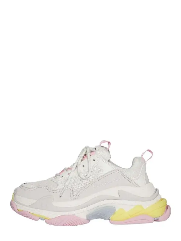 Balenciaga Triple S 'white Yellow - Creamgray/pink