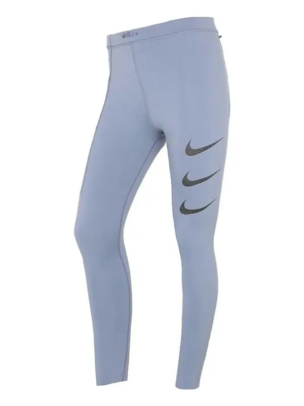 Nike Epic Luxe Run Division Printing Fitness Leggings - Gray