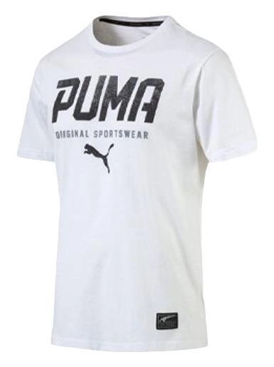 PUMA Style Printing Round Neck Short Sleeve - White