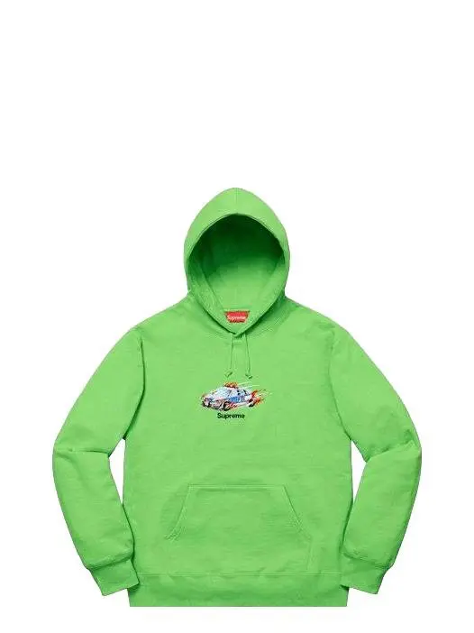 Supreme Fw19 Week 5 Cop Car Hooded Sweatshirt - Green