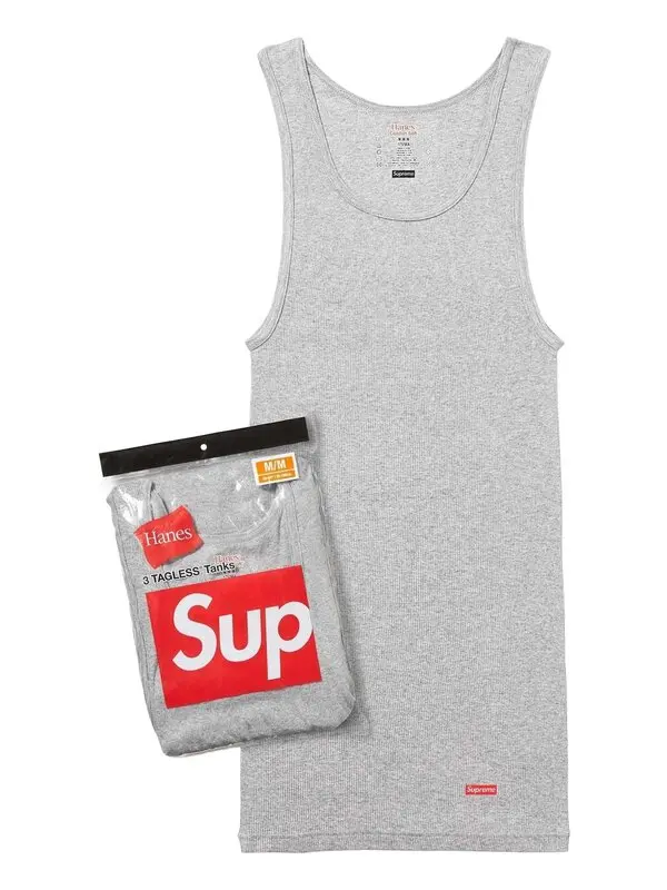 Supreme X Hanes Tagless Tank Tops - Grey