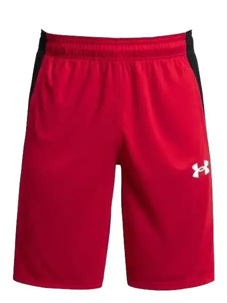 Under Armour Baseline 10 Inch Shorts - Red/black