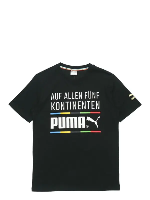 PUMA Alphabet Round Neck Short Sleeve - Black