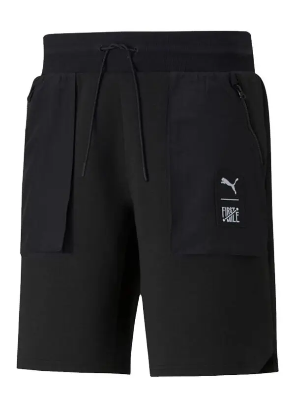 PUMA X First Mile Double Knit Cargo Shorts - Black/white