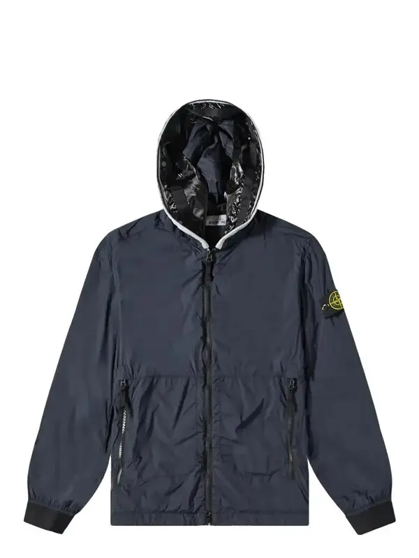 Stone Island Nylon-tc Hooded Jacket - Navy