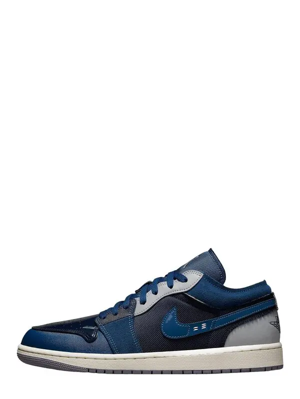 JORDAN Air 1 Low Se Craft "inside Out Obsidian" Sneakers - Obsidian/french Blue/ashen Slate