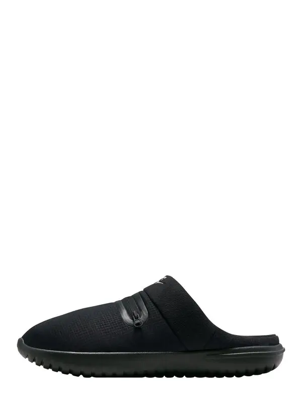Nike Burrow Zip Up Slip On Casual Slippers - Black