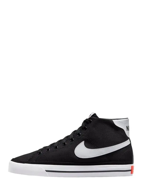 Nike Court Legacy Canvas Mid Sneakers - Black/white