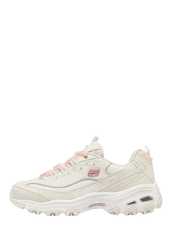 Sketchers D'lites 1.0 Lace-up Sneakers - Beige/white/pink