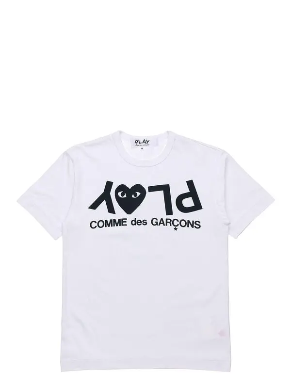 Play Comme Des Garcon Inverted Text T-shirt - White