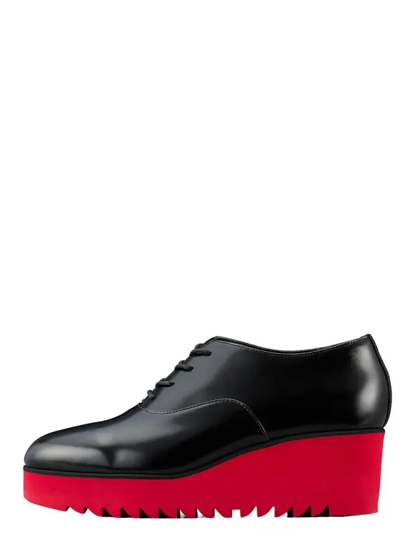 Onitsuka Tiger Wedge Oxford Shoes - Black/classic Red