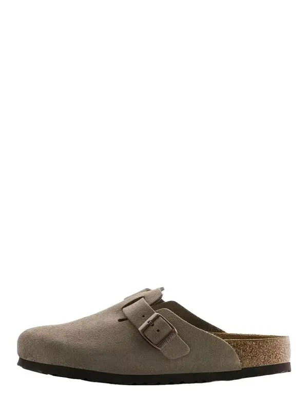 BIRKENSTOCK Boston Soft Footbed Mules 'taupe - Tan