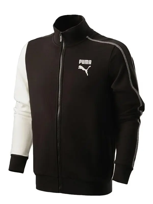 PUMA T7 Contrasting Colors Stand Collar Jacket - Default Color