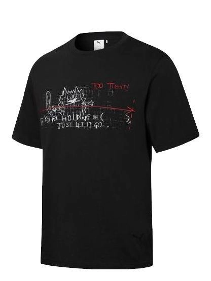 PUMA X Michael Lau Jointly Signed Cartoon Printing Causual Sports Round Collar Male Black - Default Color