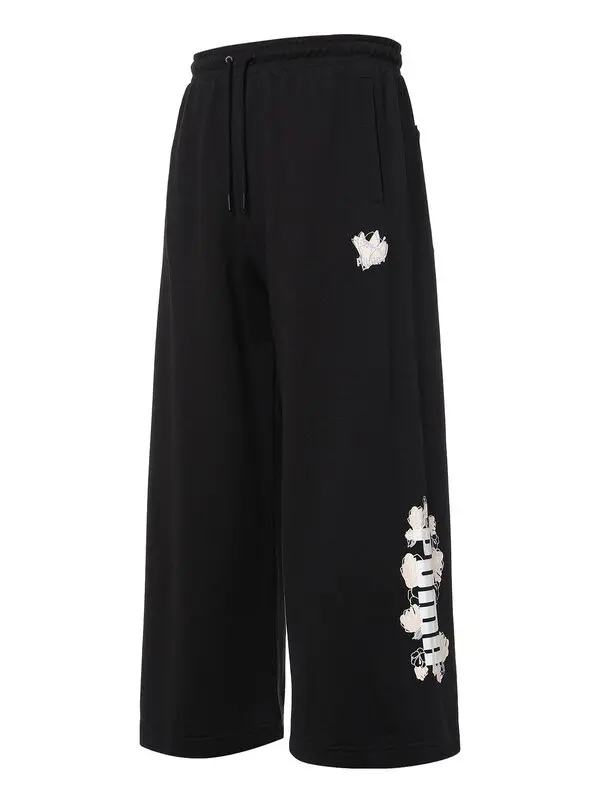 PUMA Logo Printed Knit Casual Cropped Pants - Default Color