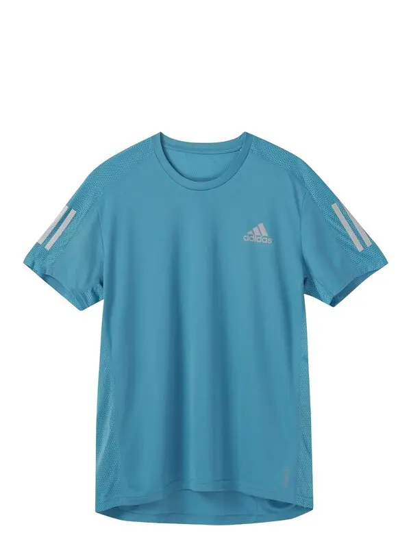Adidas Own The Run Tee Sports Training Quick Dry Short Sleeve - Blue