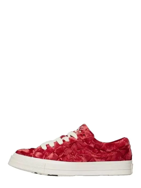 CONVERSE Golf Le Fleur X One Star Quilted Velvet Cherry - Red