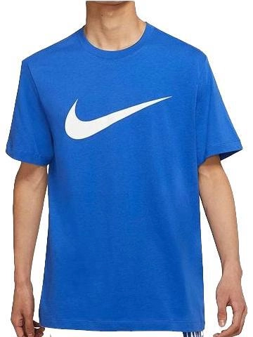 Nike Logo Printing Round Neck Pullover Short Sleeve Blue T-shirt - Multi-color