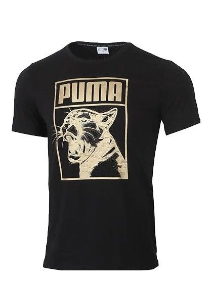 PUMA Graphic Tee Box Logo Living Series Short Sleeve - Black