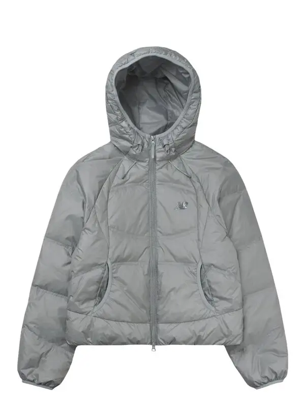 NEW BALANCE Lightweight Hooded Down Jacket - Silver