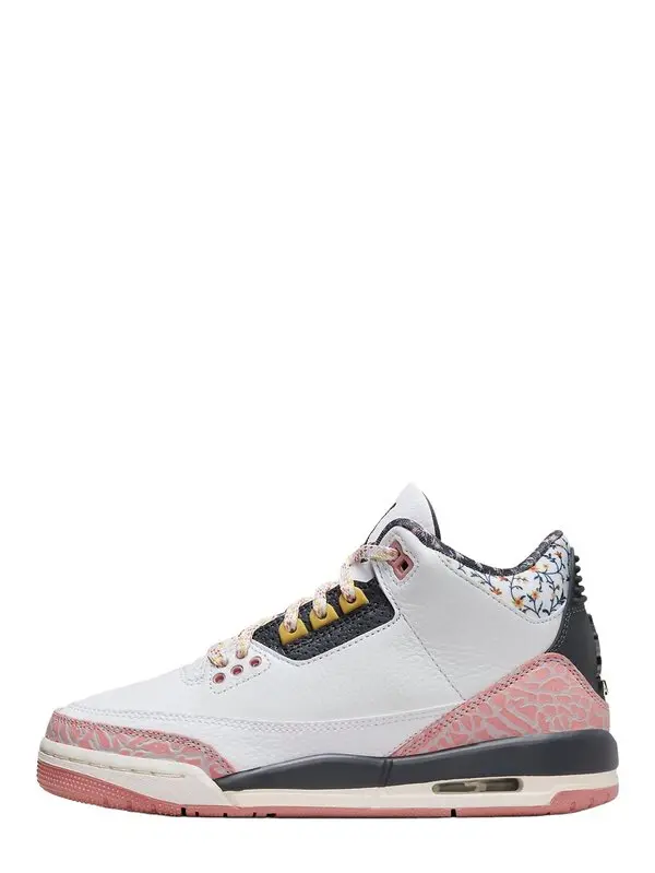 JORDAN Air 3 Retro "vintage Floral - White/anthracite/red Stardust
