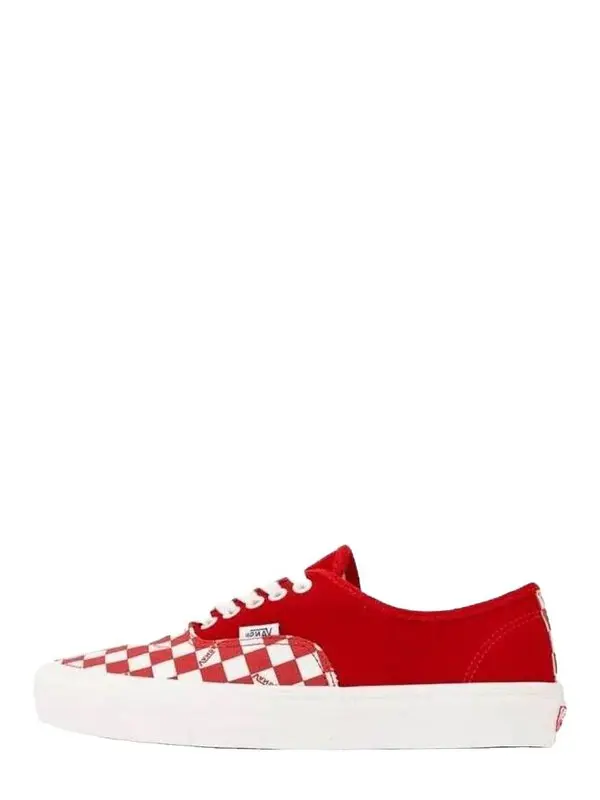 VANS Og Authentic Lx "racing Checkerboard Toe" Sneakers - Red