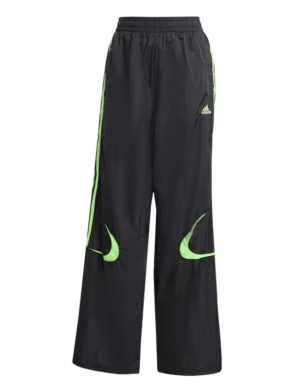 Adidas Teamgeist Oversized Track Pants - Black/signal Green