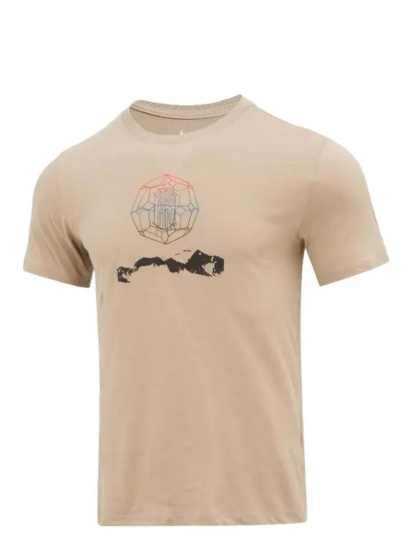Nike Printing Round Neck Short Sleeve Khaki T-shirt - Default Color