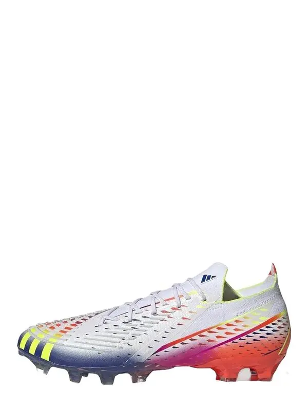 Adidas Predator Edge.1 Ag Athletic Sneakers - White/blue/yellow