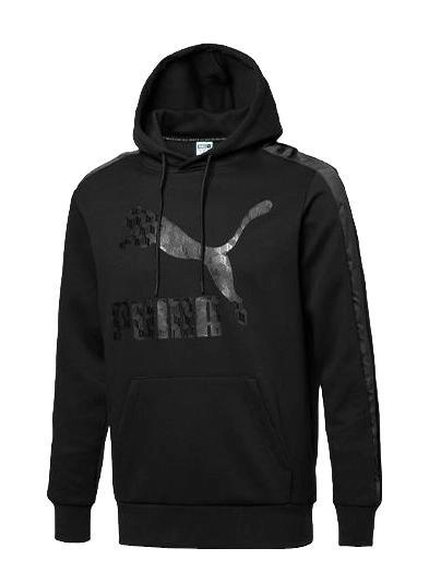 PUMA Long Sleeve Hooded Sweatshirt - Black