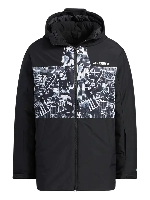 Adidas Pattern Printing Hooded Down Jacket - Default Colorway
