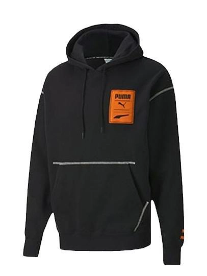 PUMA Hoodie With Contrast Stitching - Black