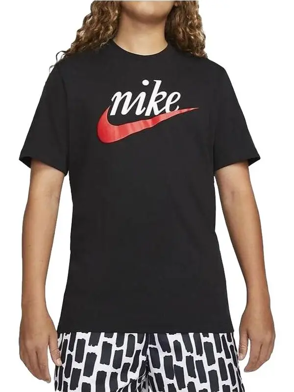 Nike T-shirt 'black Red - Black/multi-color