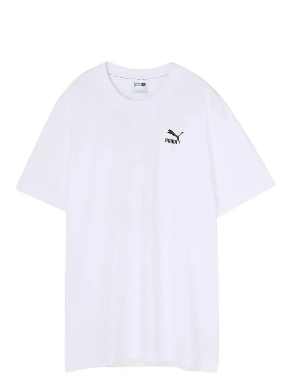 PUMA Recheck Pack Graphic Tee Logo Printing Short Sleeve - White