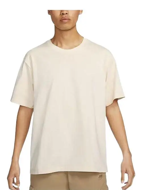 Nike Dri-fit Quick-drying Short-sleeved Top - Beige/white