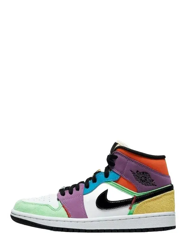 JORDAN 1 Mid Se "lightbulb" Sneakers - White/multi-color