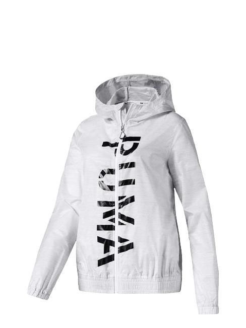 PUMA Hooded Printed Jacket - White
