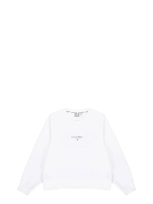 NEW BALANCE Alphabet Print Crewneck Sweatshirt - White