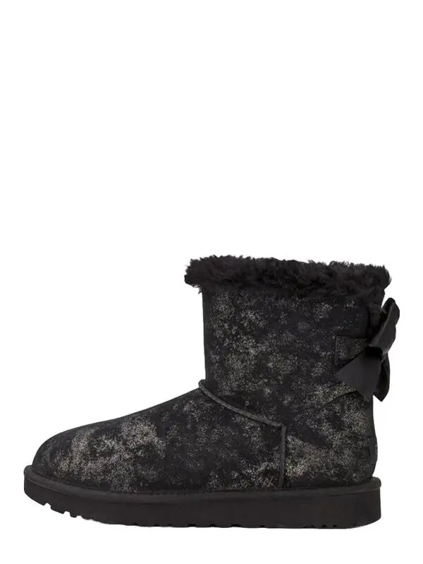 UGG Mini Bailey Bow Glimmer Boots - Black