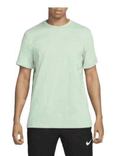 Nike Dri-fit Logo Solid Color Training Sports Short Sleeve Malachite Green T-shirt - Multi-color