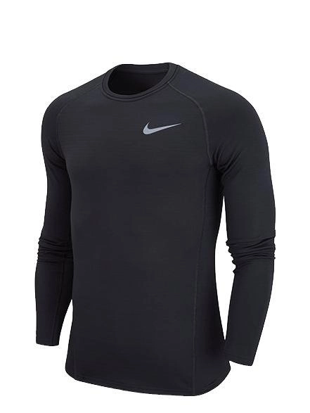 Nike Round Neck Knit Long Sleeve T-shirt - Black