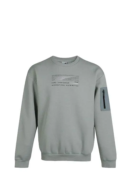 PUMA Living Series Sports Fleece Lined Pullover - Graygreen