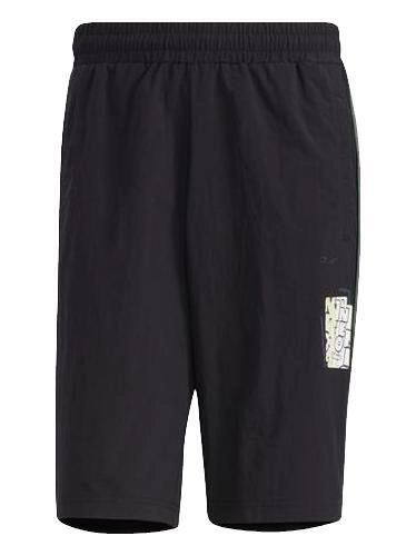 Adidas Neo Shorts With Graffiti Print - Black