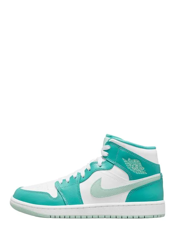 JORDAN 1 Mid Sneakers - Green/white