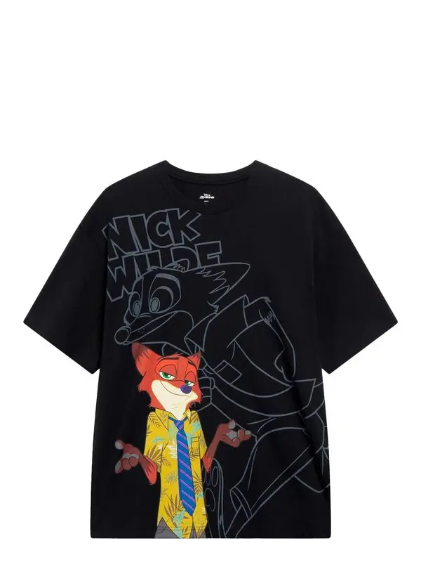LI-NING X Disney Zootopia Graphic T-shirt 'black - Black/multi-color