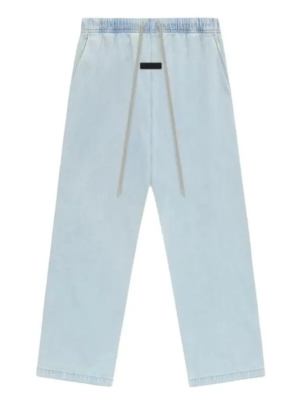 Fear Of God Relaxed Fit Light Wash Denim Pants - Blue