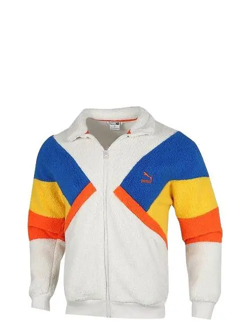 PUMA Retro Block Sherpa Jacket - Grey